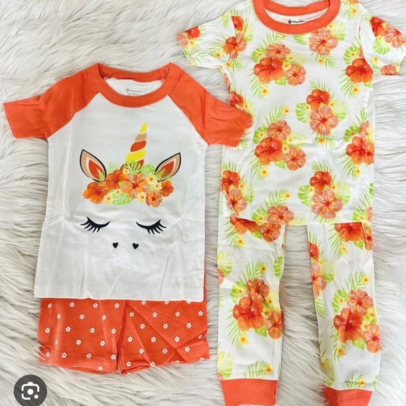 Member's Mark | Pajamas | Members Mark 2 Ok 5t Pajamas 4 Piece Set Unicorn And Flowers | Poshmark